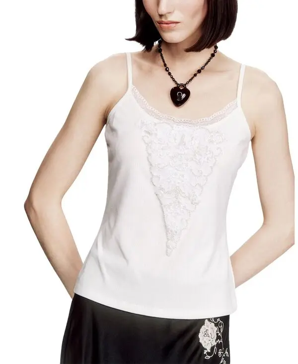 Anna Sui Deco Tees Camisole - White