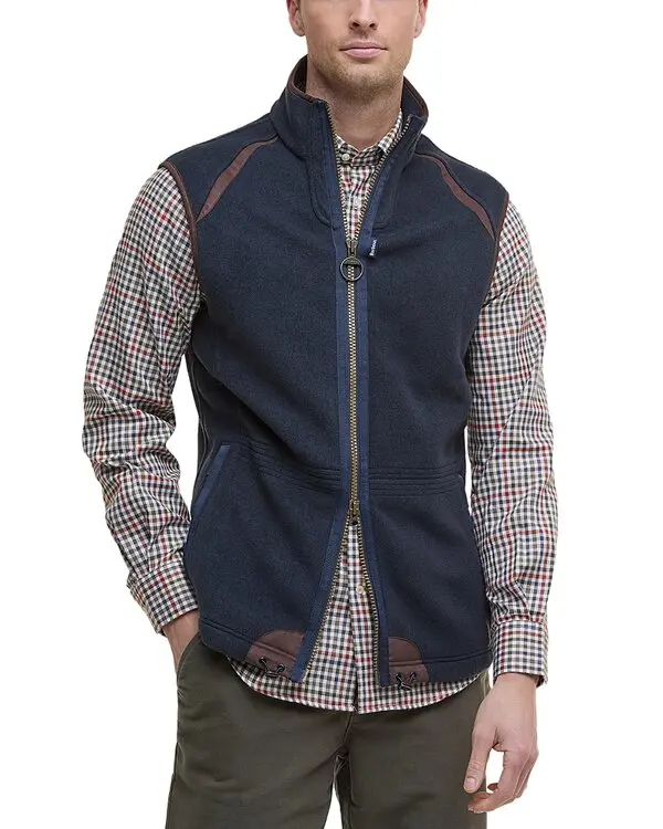 Barbour Langdale Stand Collar Zip Gilet - Navy