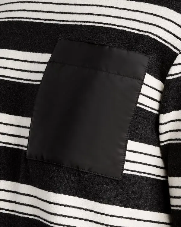 Moncler Chest Pocket Stripe Crewneck Shirt