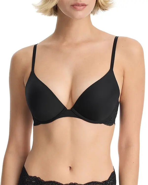 SKARLETT BLUE Divine Convertible Plunging Neck Push Up Bra - Black