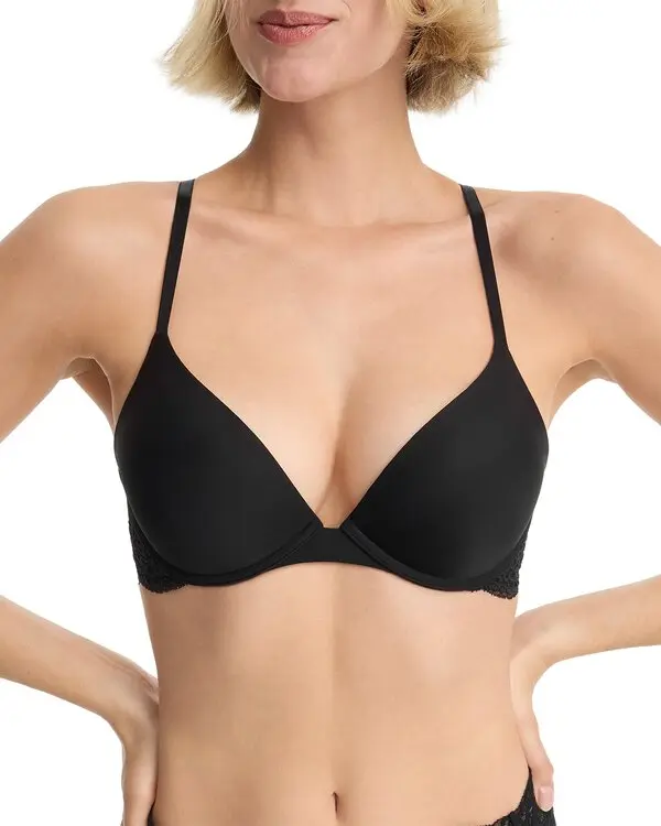 SKARLETT BLUE Divine Convertible Plunging Neck Push Up Bra - Black