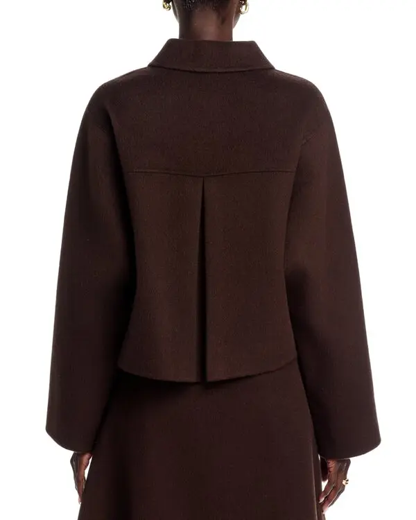 Hugo Boss Cafeta Collared Wool And Lyocell Coat