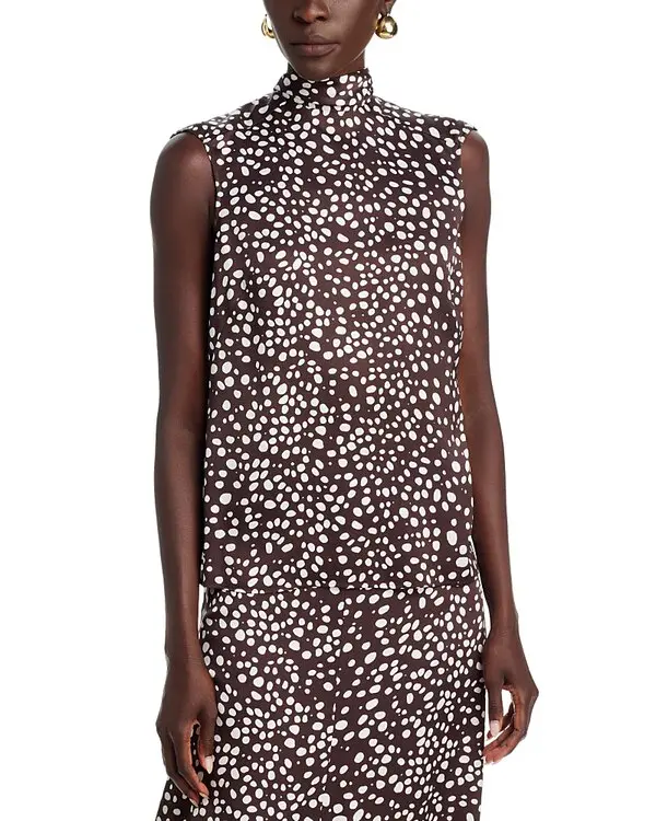 Hugo Boss Beseiti Tailored Viscose Blouse - Mole Dot