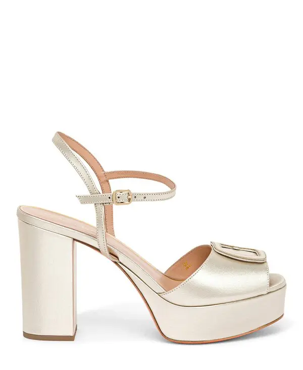 Santoni Laminated Leather High-heel Sandal