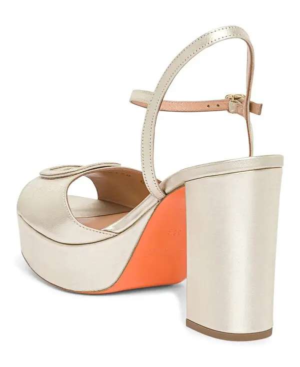 Santoni Laminated Leather High-heel Sandal