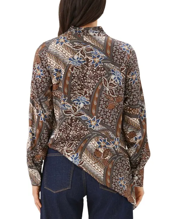 Karen Kane Layered Hem Faux Wrap Top