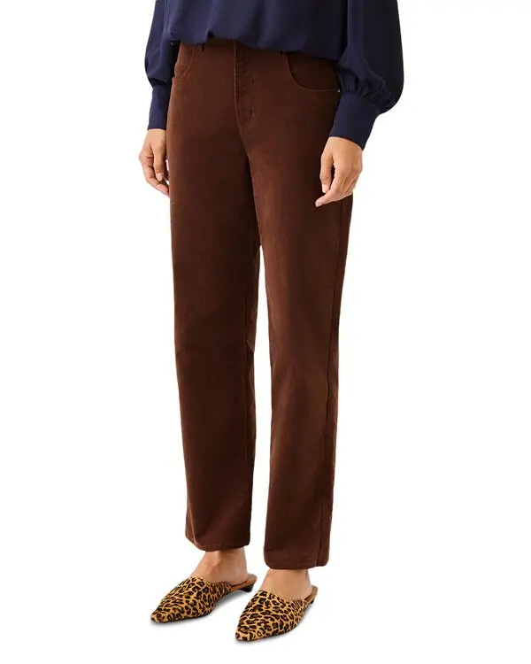 Karen Kane Stretch Cotton Corduroy Straight Pants