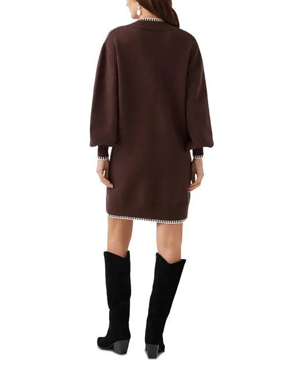 Karen Kane Varsity V Neck Sweater Dress
