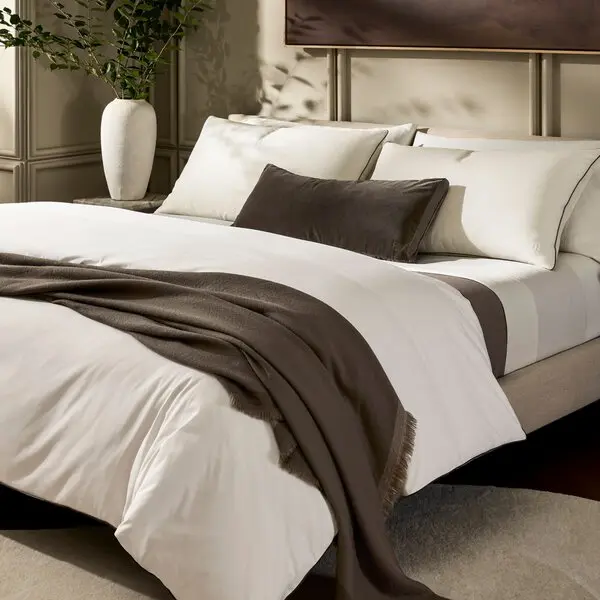 BOLL & BRANCH Piped Edge Duvet Cover Set, Full/queen