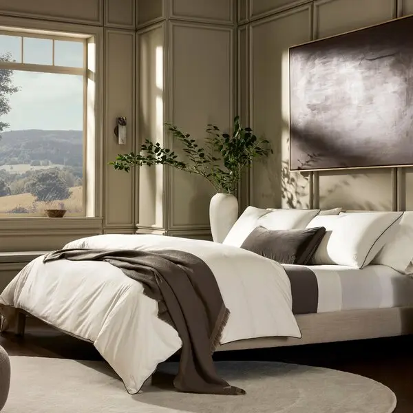 BOLL & BRANCH Piped Edge Duvet Cover Set, Full/queen