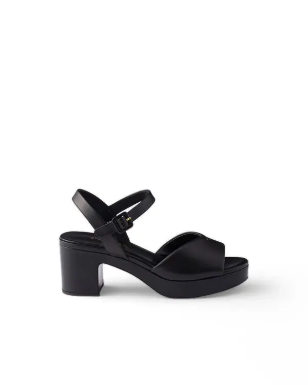 Prada Padded Nappa Leather Sandals