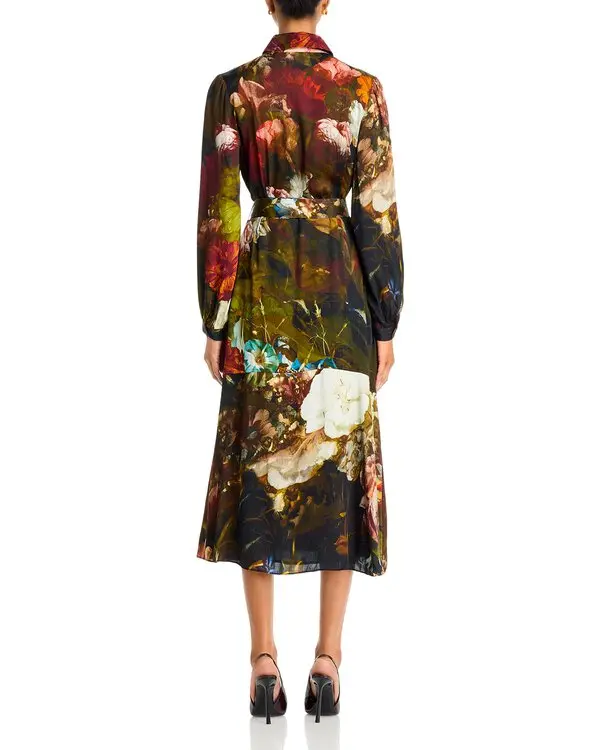 Elie Tahari The Mika Silk-blend Belted Dress