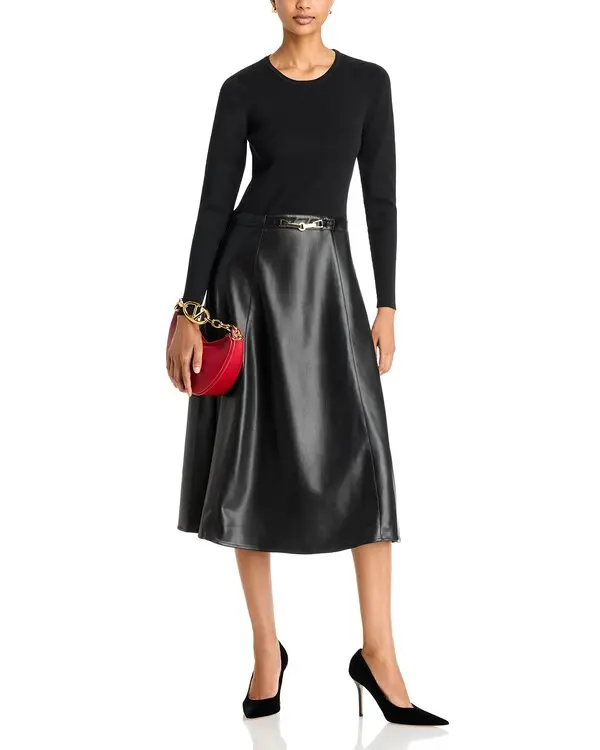 Elie Tahari The Quinn Mix Media Dress