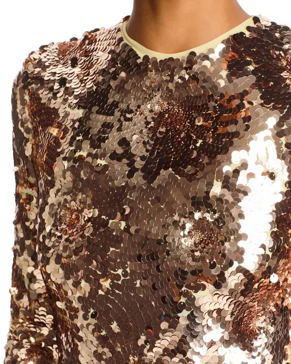 Rabanne Sequin Long Sleeve Dress