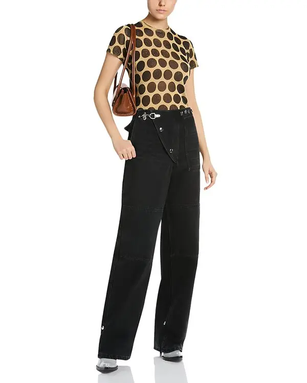 Marni High Rise Latch Closure Jeans