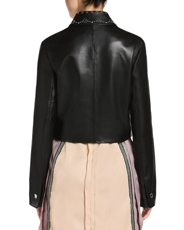 Marni Leather Studded Collar Jacket