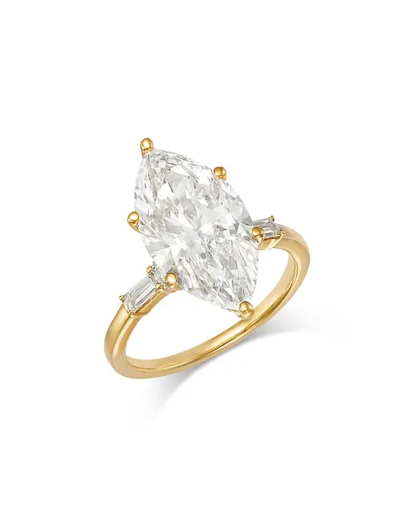 Bloomingdale'S Luxe Collection Certified Lab Grown Diamond Marquise Engagement Ring In 18k 5.5 Tcw - Yellow Gold
