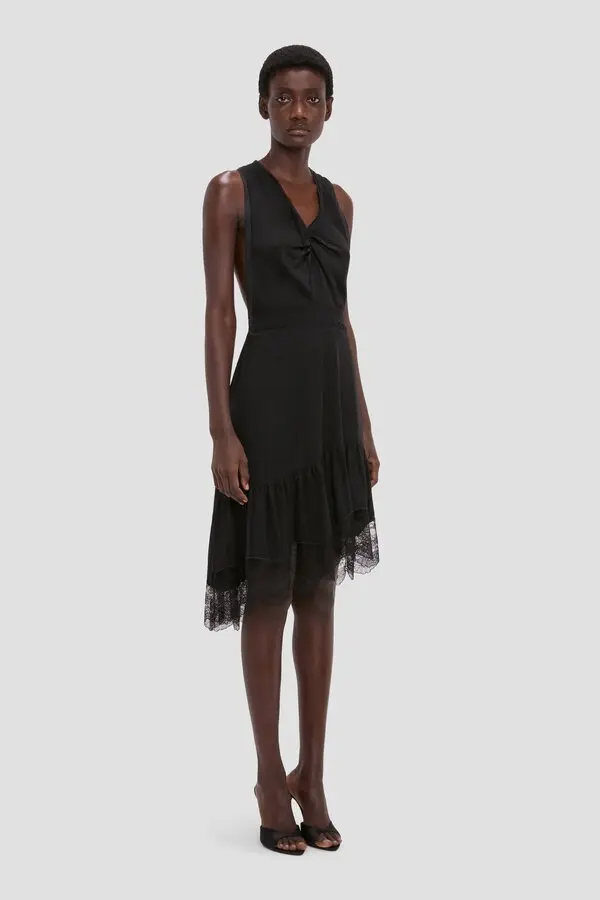 Victoria Beckham Gathered Lace Dress