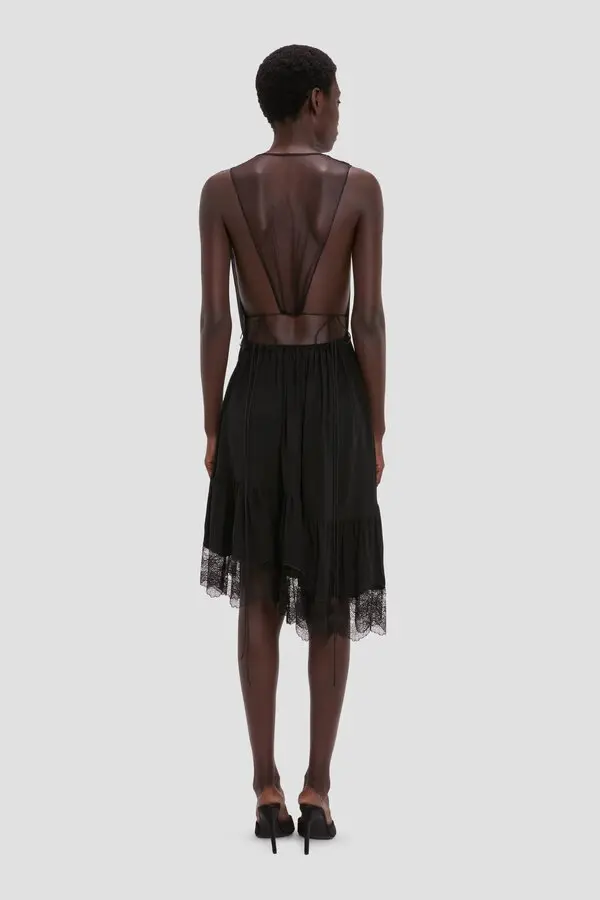 Victoria Beckham Gathered Lace Dress