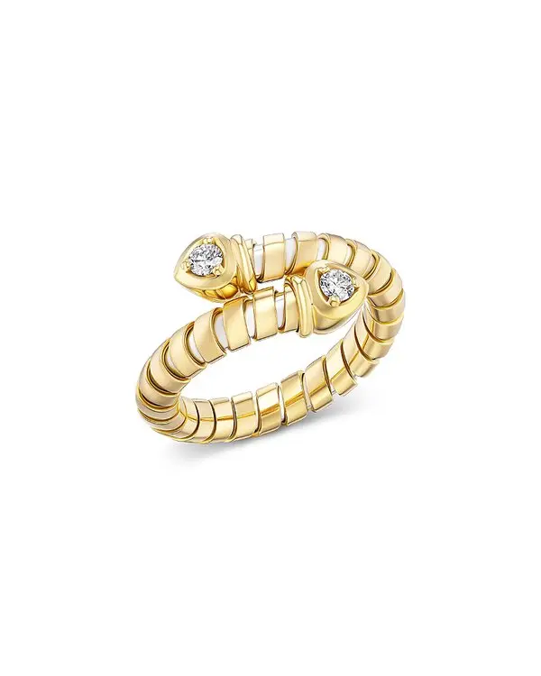 Marina B 18k Yellow Lina Diamond Bypass Ring, 0.20 Tcw - Gold