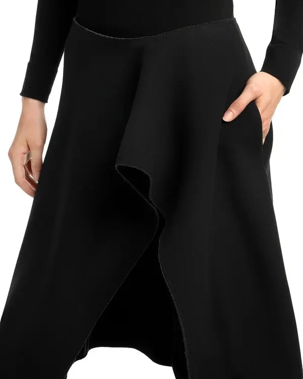 TOTEME Scuba Slit Front Raw Edge Hem Skirt