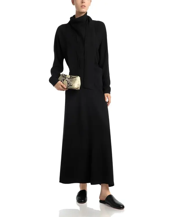 TOTEME Scarf Neck Slouch Waist Dress