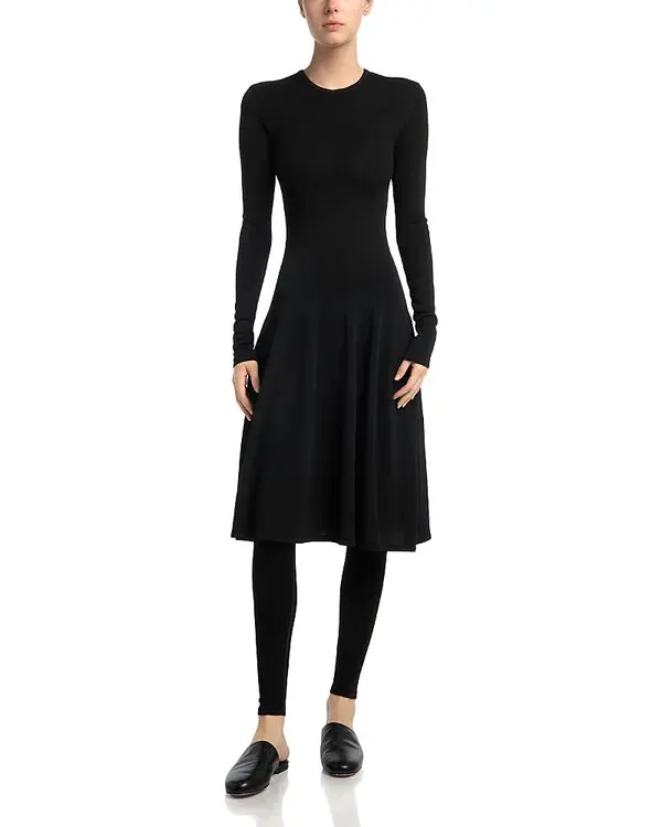 TOTEME Round Neck Long Sleeve Dress
