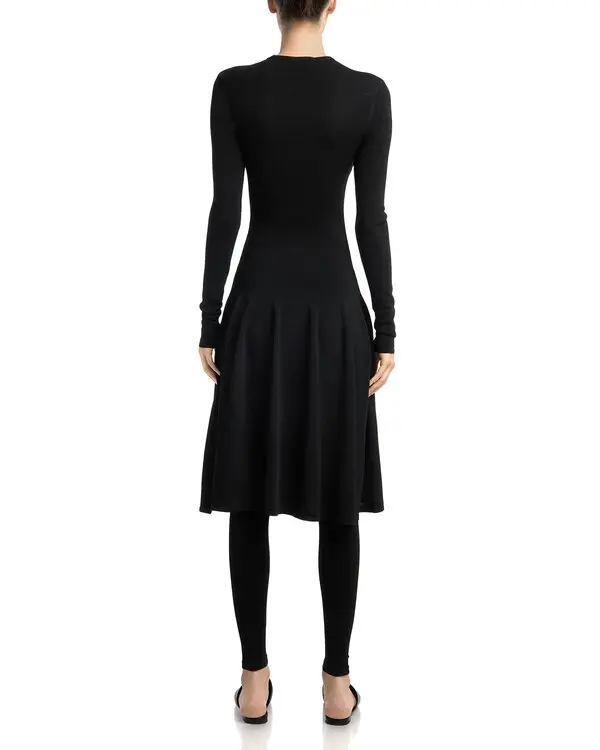 TOTEME Round Neck Long Sleeve Dress