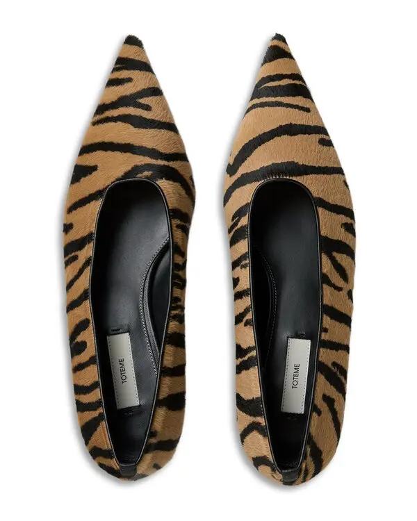 TOTEME Calf Hair Kitten Heel Pumps