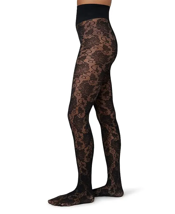 Swedish Stockings Lily Lace Tights - Black
