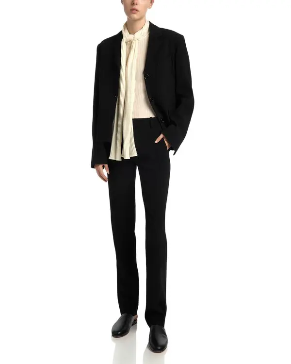 TOTEME Wool Stretch Low Rise Tapered Pants