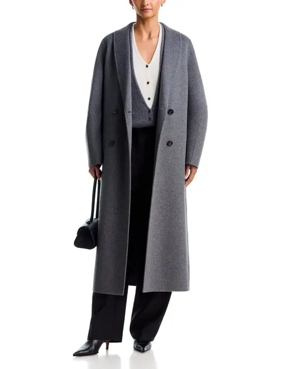 LISA YANG Double Shawl Wool & Cashmere Coat