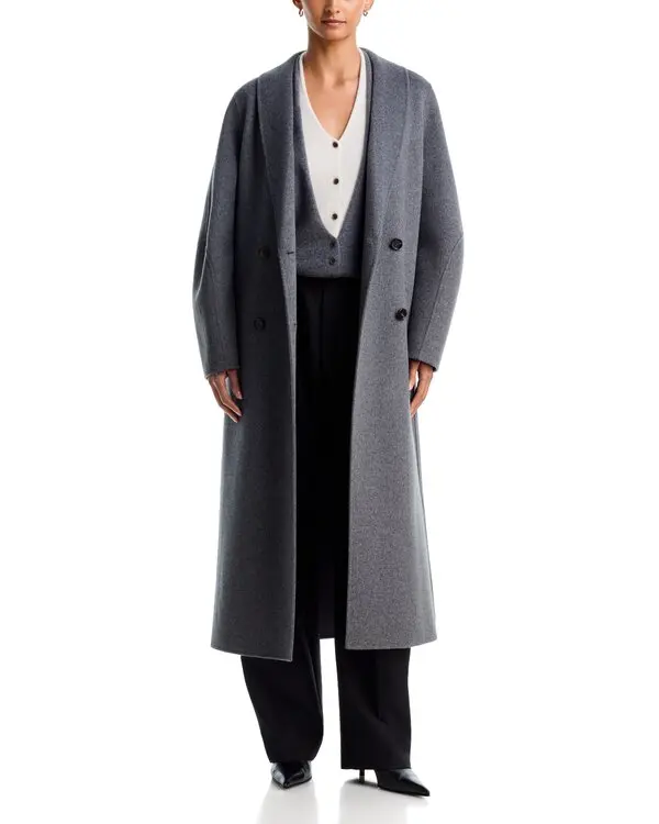 LISA YANG Double Shawl Wool & Cashmere Coat