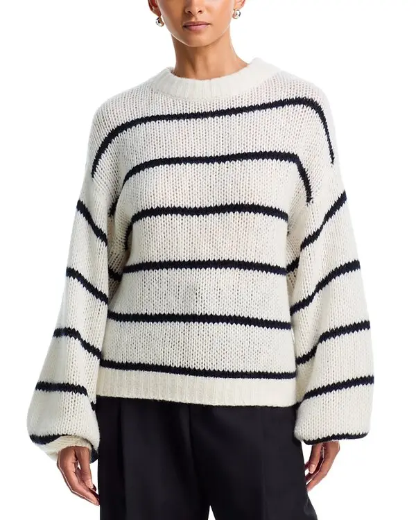 LISA YANG Sabelle Cashmere & Silk Stripe Sweater