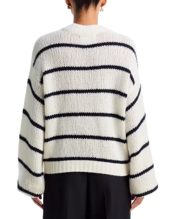 LISA YANG Sabelle Cashmere & Silk Stripe Sweater