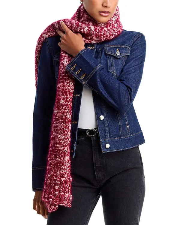 Rag & Bone Marlee Wool & Mohair Blend Knit Scarf - Red