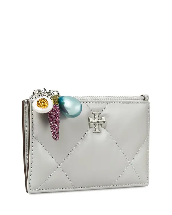 Tory Burch Kira Small Diamond Quilted Leather Zip Around Wallet