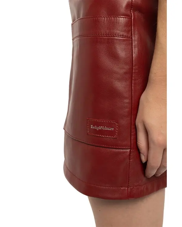 Zadig&Voltaire Jaime Leather Mini Skirt