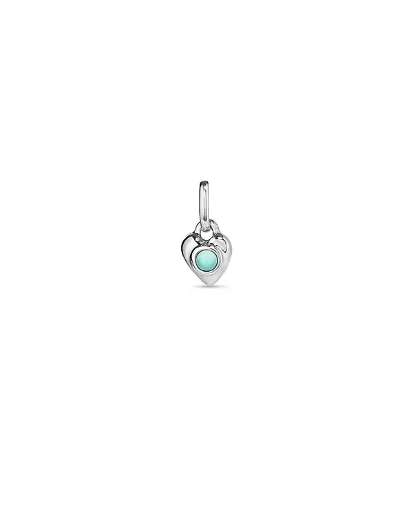 UNODE50 Sterling Plated Charm In The Shape Of A Heart And Murano Glass - Silver
