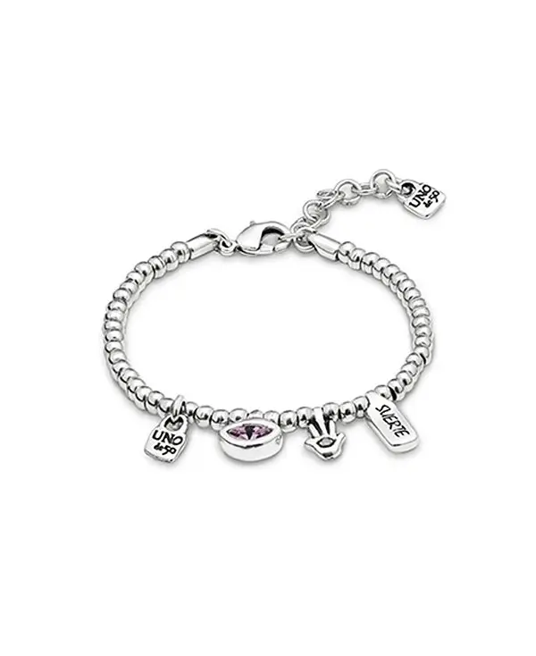 UNODE50 Bracelet Plated In Sterling And Crystal - Silver