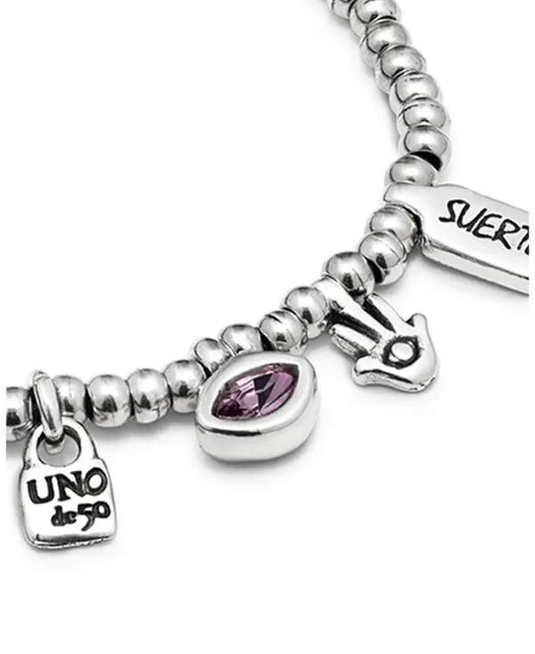 UNODE50 Bracelet Plated In Sterling And Crystal