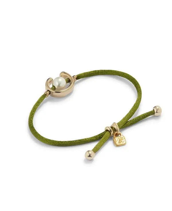 UNODE50 Dark Green Bracelet With Pearl Shell