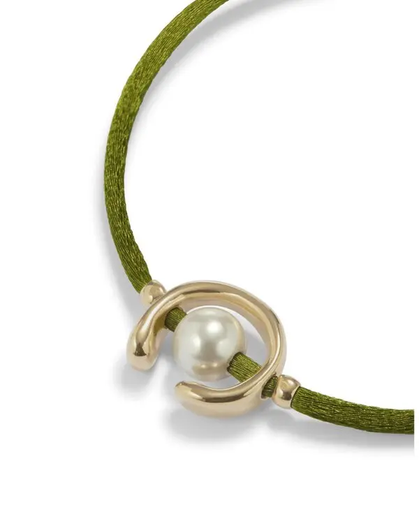 UNODE50 Dark Green Bracelet With Pearl Shell