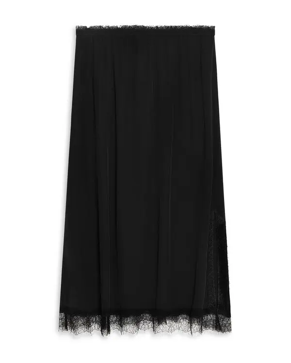Zadig&Voltaire Jarvis Lace Trim Midi Skirt
