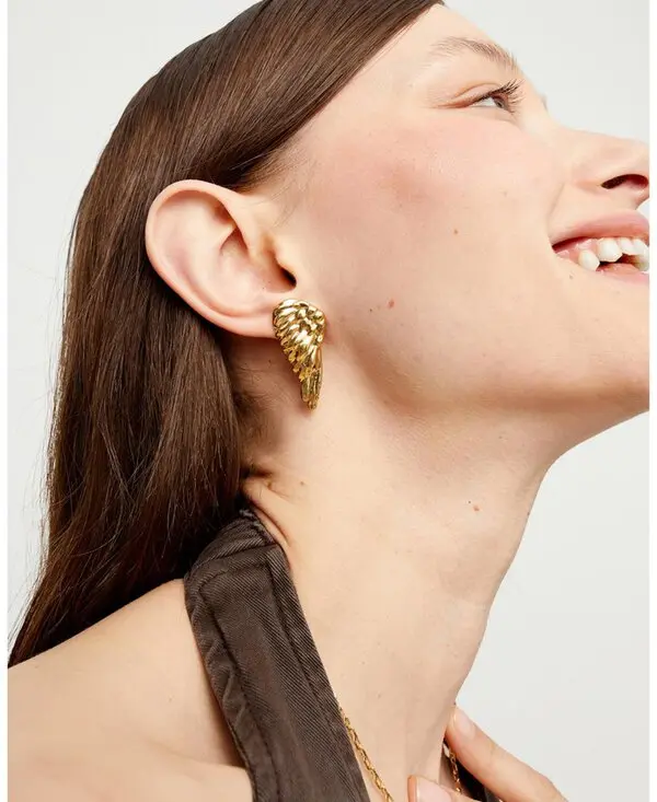 UNODE50 Plated Earrings In The Shape Of Wings