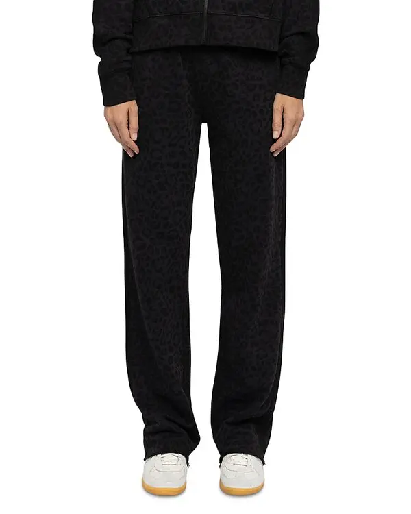 Zadig&Voltaire Chilloh Cotton Leopard Print Pants - Carbone