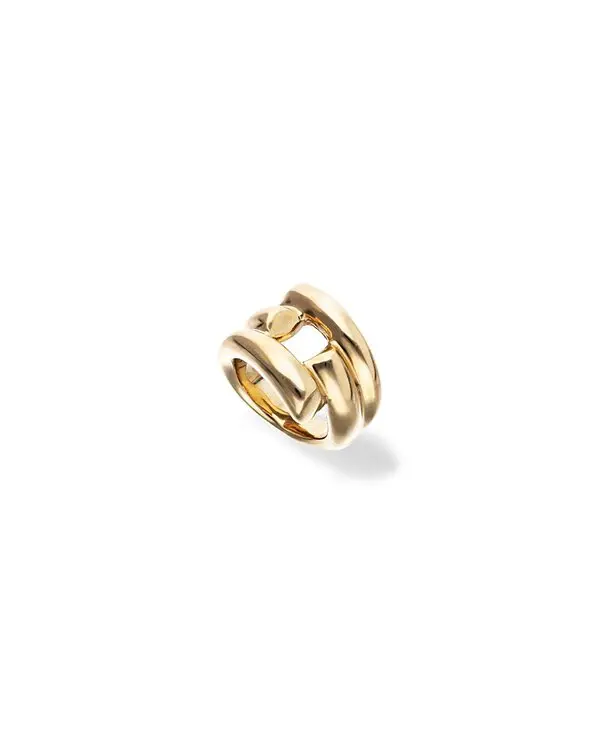 UNODE50 Plated Ring With Open Tubes - Gold