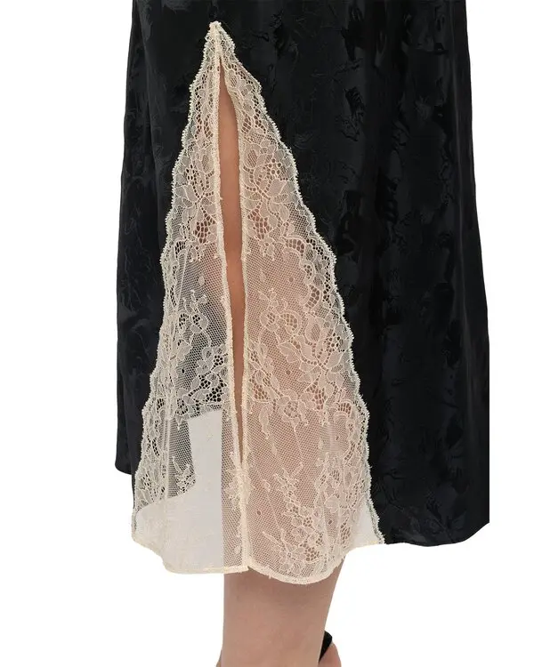 Zadig&Voltaire Jayla Silk Jacquard Lace Trim Skirt
