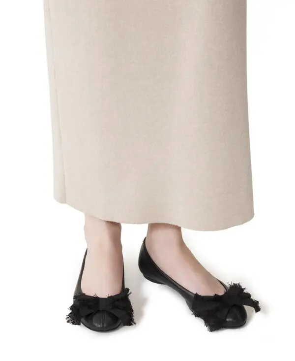 LANVIN The Bow Ballerina Flat - Black