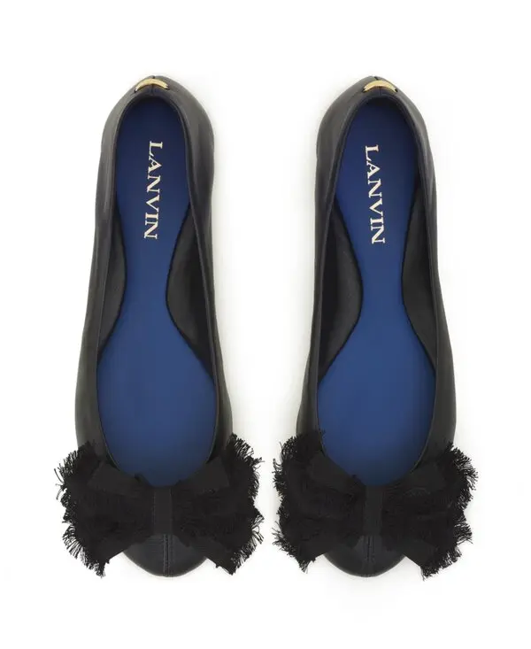 LANVIN The Bow Ballerina Flat - Black